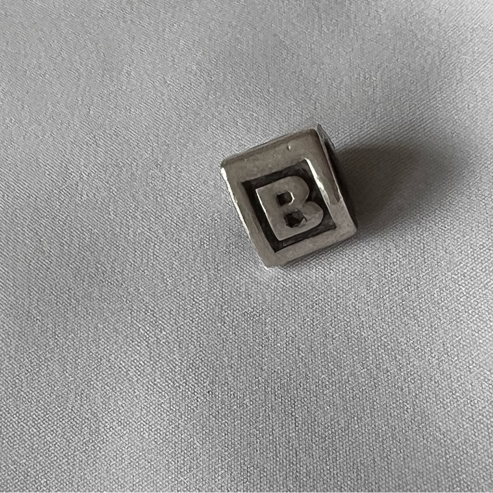Pandora Retired Letter B Alphabet Block Initial Bead … - Gem